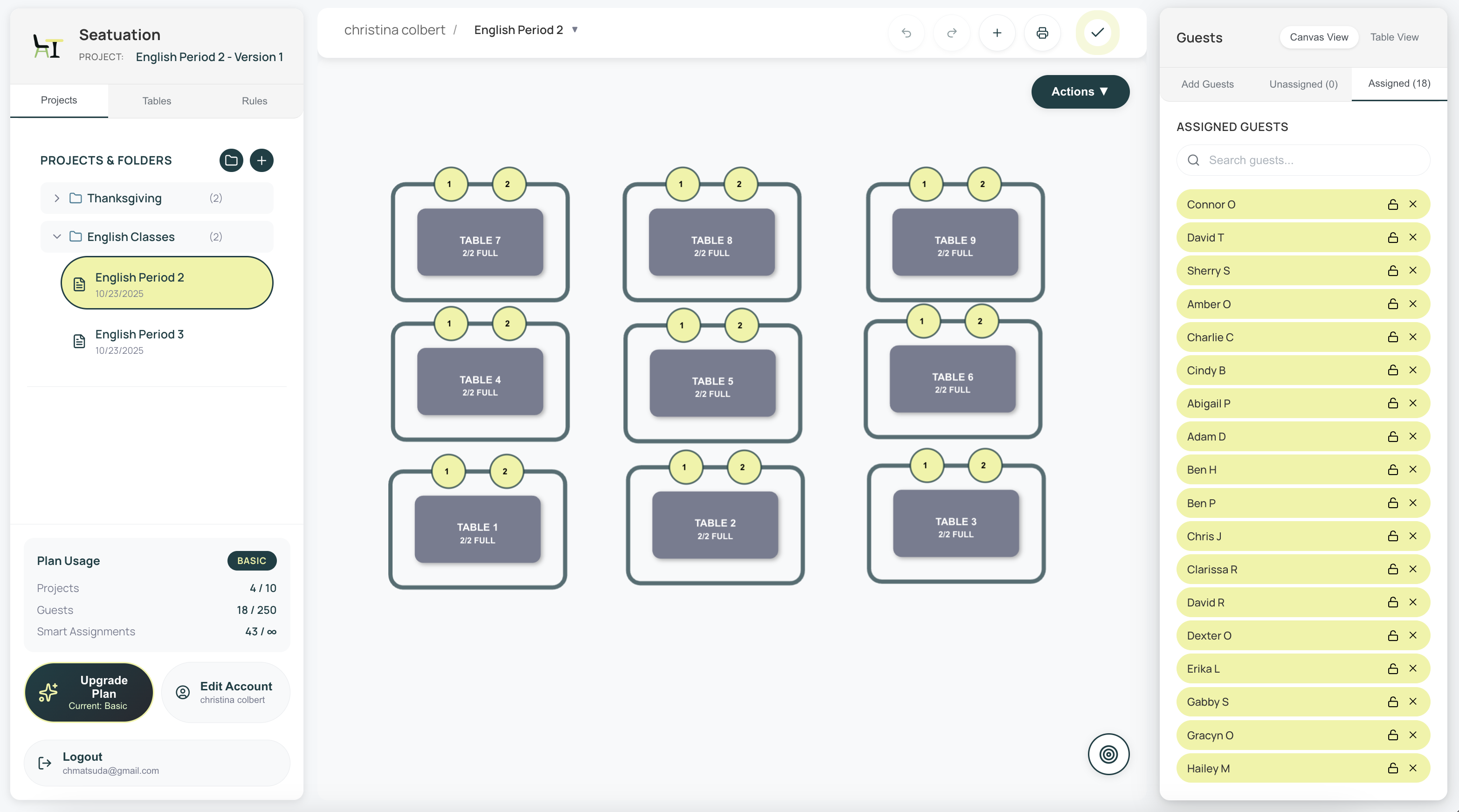 Seatuationship | Smart Seating Chart Creator for Classrooms, Weddings ...